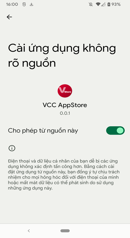 Hướng dẫn cài đặt VCC App Store